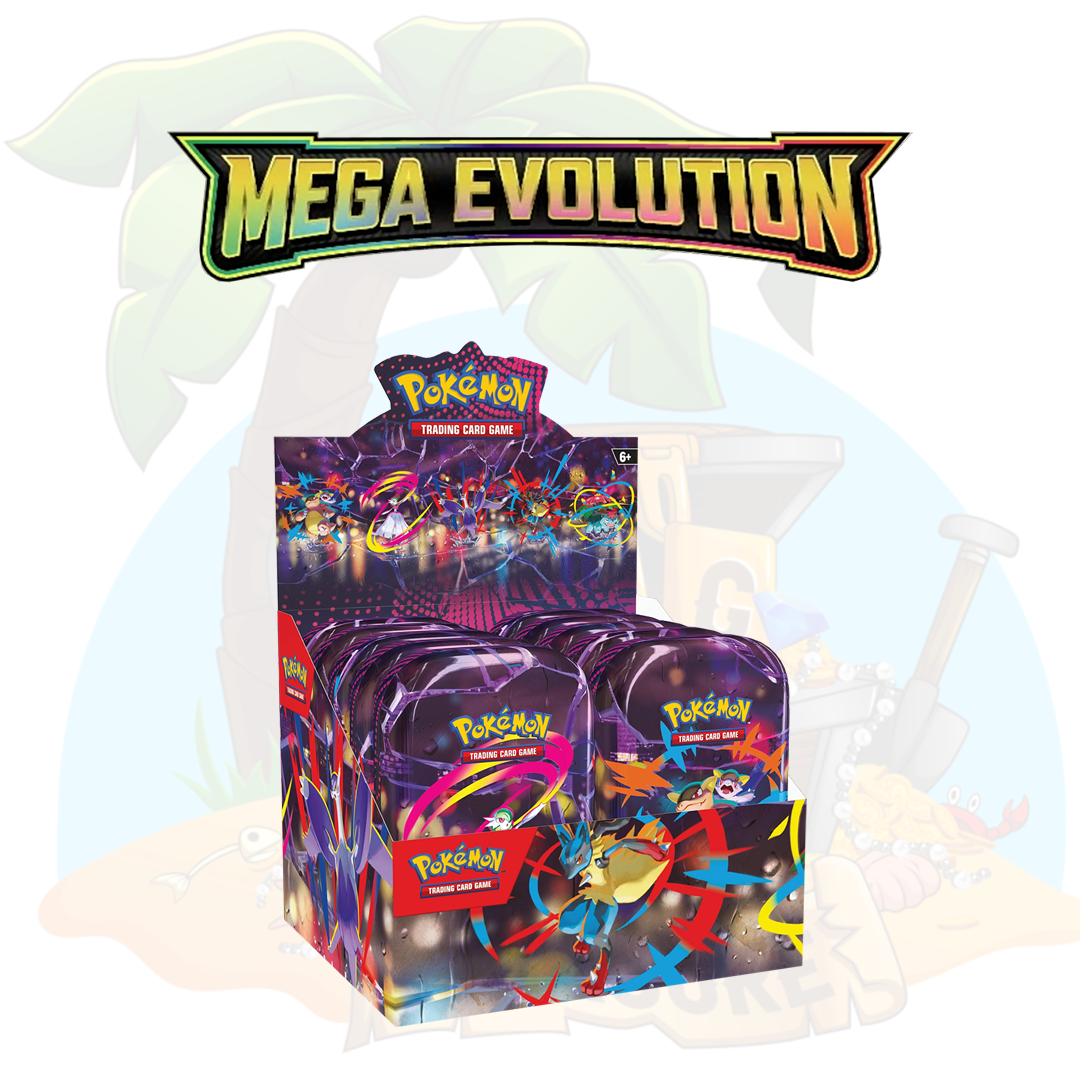 Pokémon - ME01 Mega Evolution Mini Tin Display (10x Tins) - TCG Treasure